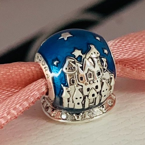 Pandora | Jewelry | Pandora Disney World Castle Globe Charm Bead | Poshmark